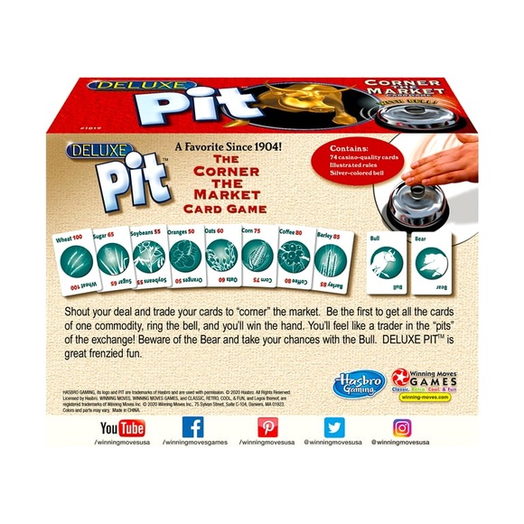 Hasbro | Games | The Pit Deluxe Card Game New | Poshmark